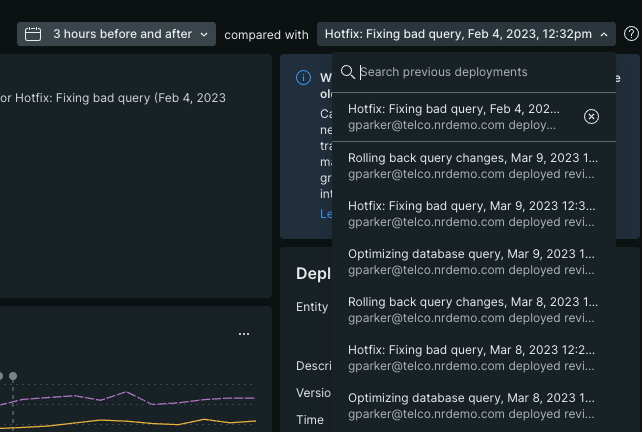 New Relic - Change Tracking